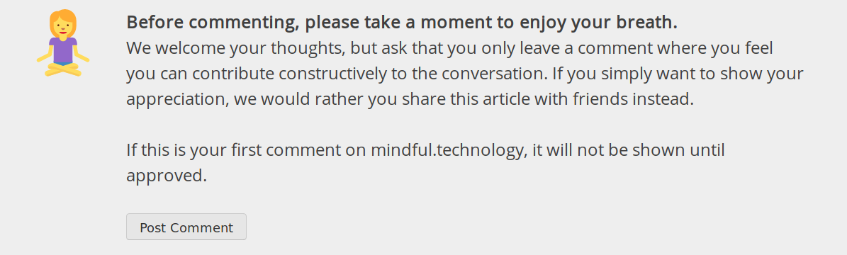 Website design and UX elements for mindful.technology ~ mindful.technology